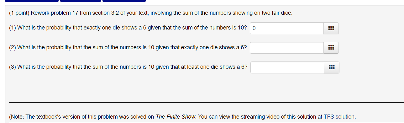 Solved (1 point) Rework problem 17 from section 3.2 of your | Chegg.com