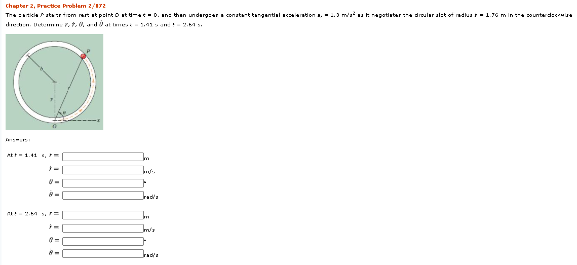Solved Chapter 2, Practice Problem 2/072 The particle P | Chegg.com