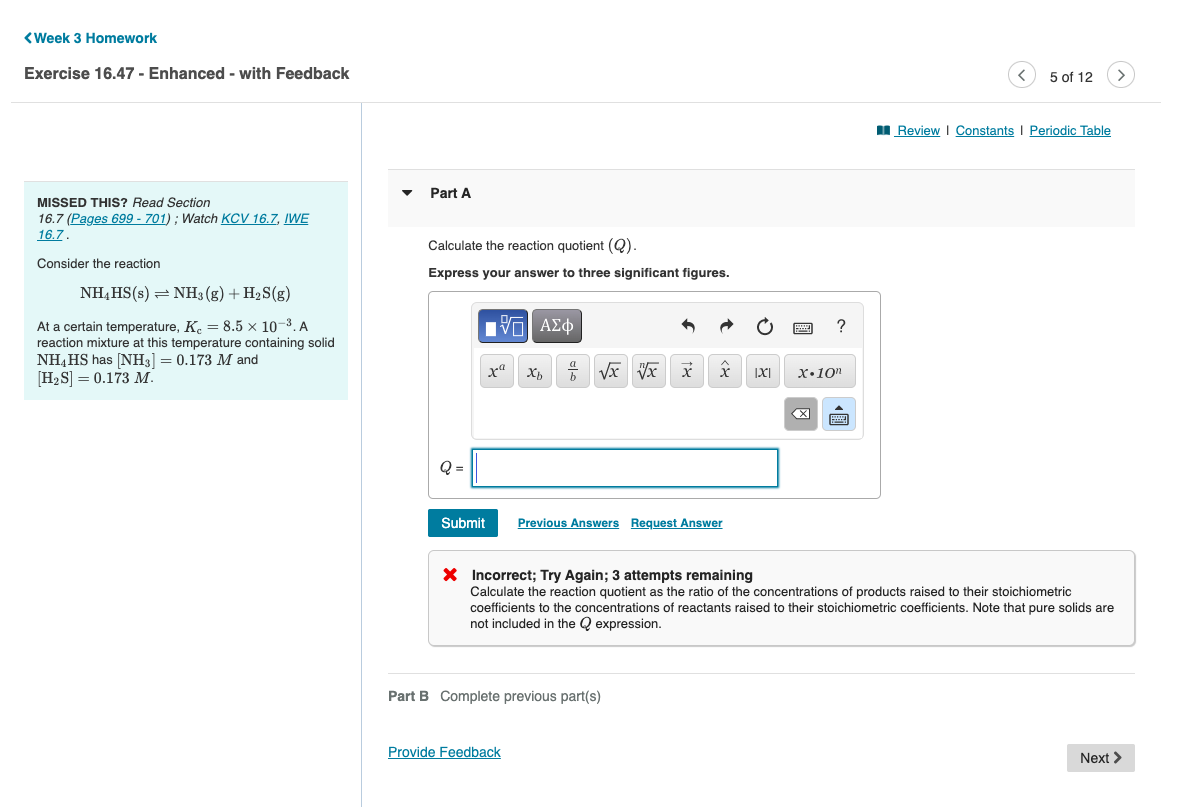 Solved Part B Complete previous part(s) | Chegg.com