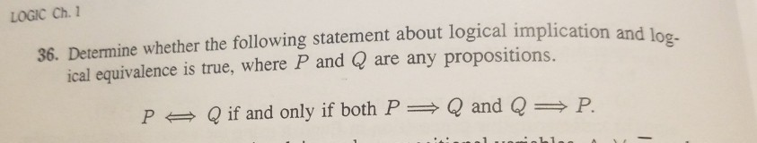 Solved LOGIC Ch.1 36. Determine whether the following | Chegg.com