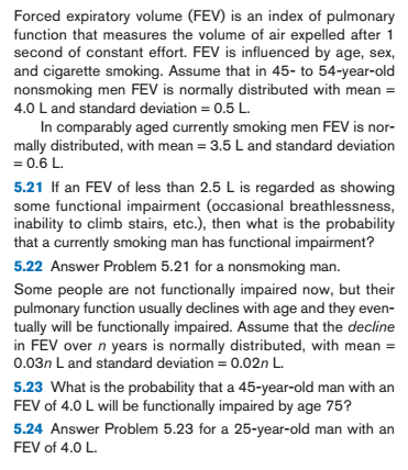 Solved Forced expiratory volume (FEV) is an index of | Chegg.com