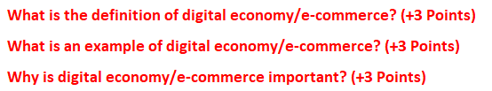 Solved What is the definition of digital economy/e-commerce? | Chegg.com