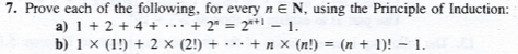 Solved Prove each of the following, for every n∈N, using the | Chegg.com