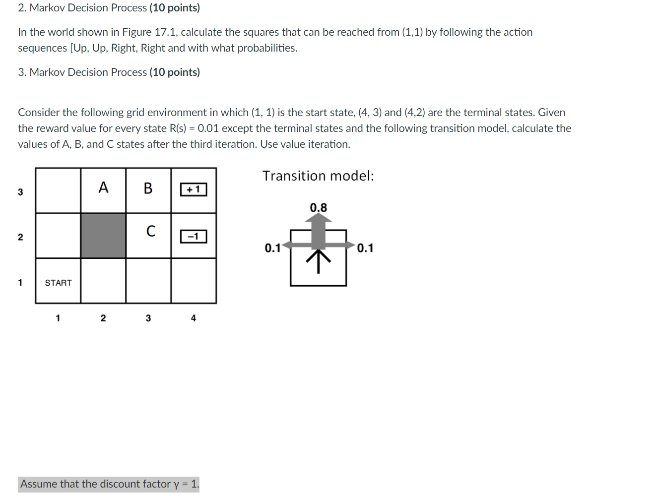 Solved Please dont Copy ResponsesMarkov Decision Process (10 | Chegg.com