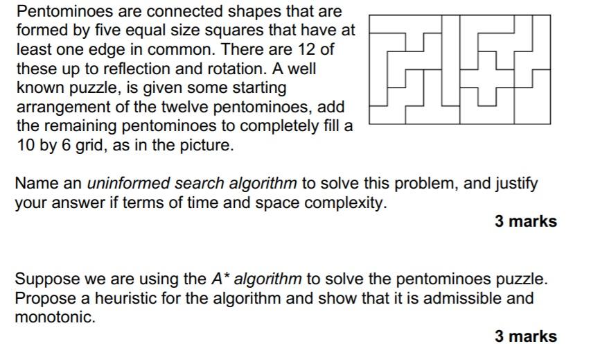 Pentominoes are connected shapes that are formed by | Chegg.com