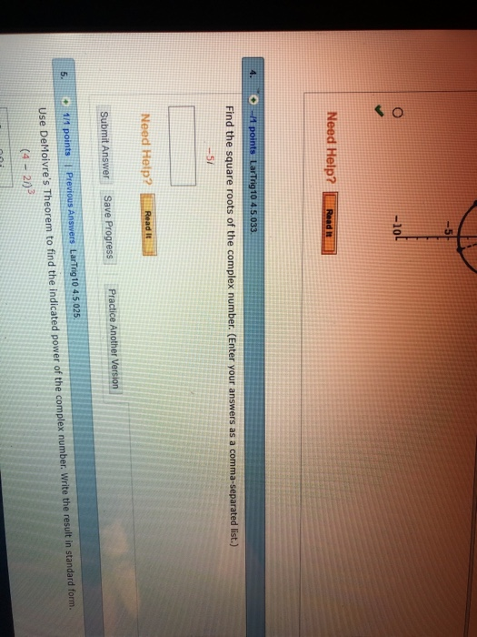 Solved 困 6 4.4 DeMoivre's Thorem × c) → 1凸|https://www.we a | Chegg.com