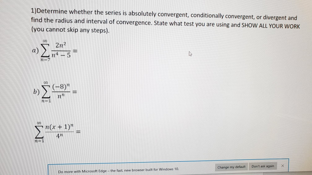 Solved don't skip any steps please my professor is very | Chegg.com