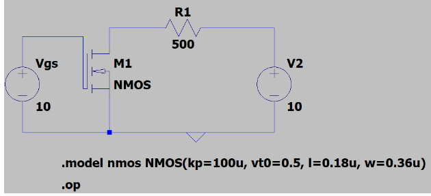 a • Create a voltage divider out of the NMOS circuit | Chegg.com