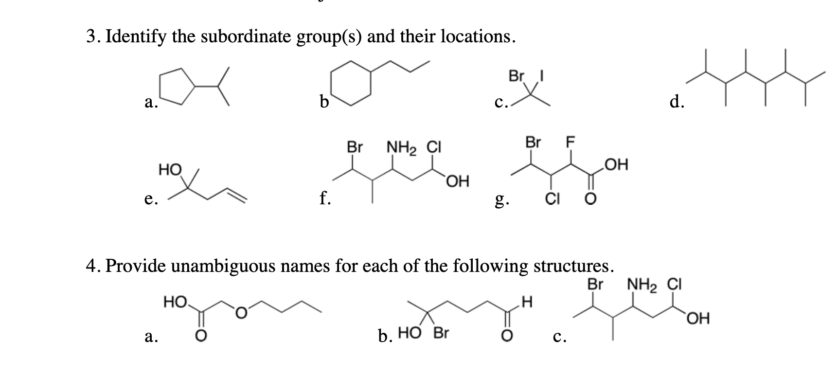 Solved 3.Identify the subordinate group(s) and their | Chegg.com