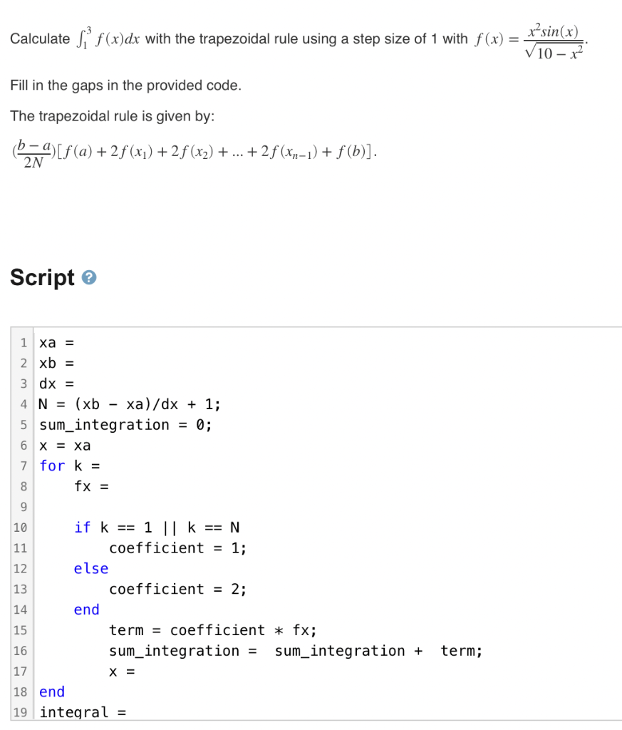 Solved Calculate ∫13f(x)dx with the trapezoidal rule using a | Chegg.com
