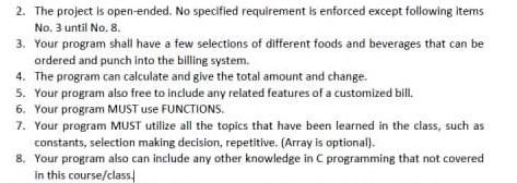 Solved Restaurant's Bill Management System. 1. By the end of | Chegg.com
