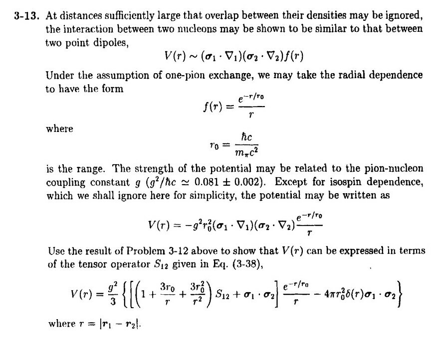 Solved 3-13. At distances sufficiently large that overlap | Chegg.com