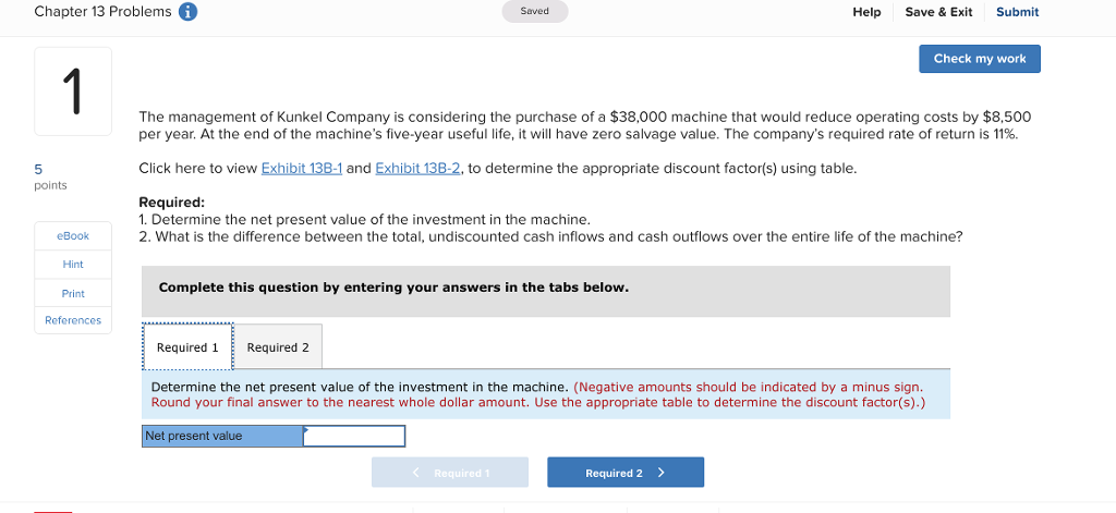 Solved Chapter 13 Problems Saved Help Save & Exit Sbmit | Chegg.com