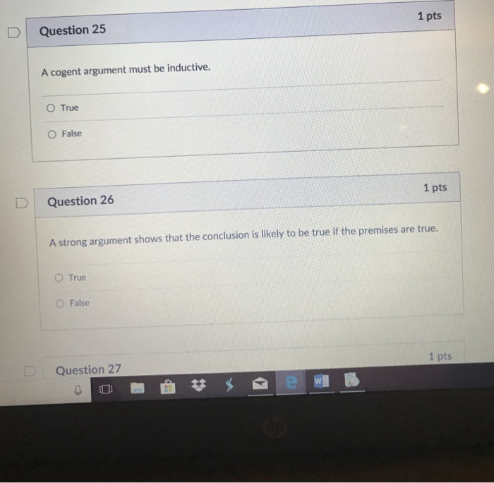 Solved resultsOptions v 1 pts Question 23 A sound argument | Chegg.com Solved resultsOptions v 1 pts Question 23 A sound argument | Chegg.com