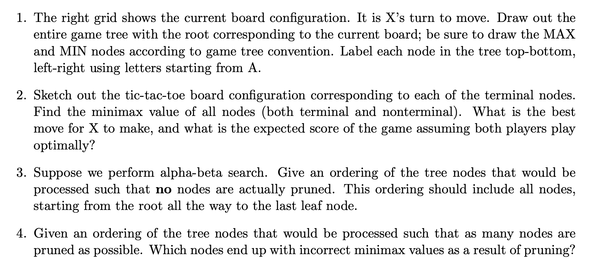 Solved Two players are playing a misère tic-tac-toe game in | Chegg.com
