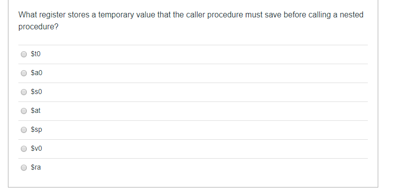 Solved What register stores a temporary value that the | Chegg.com