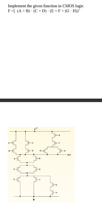 Solved Implement the given function in ﻿CMOS logicImplement | Chegg.com