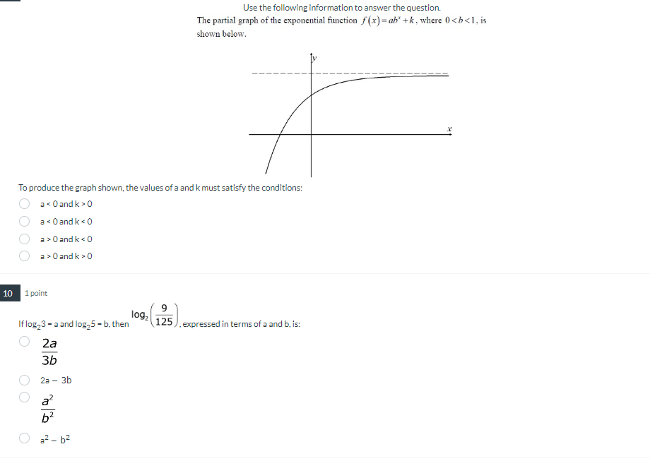 Solved Use the following information to answer the question. | Chegg.com