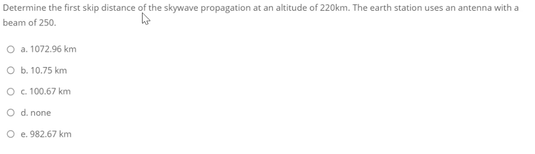 Solved Determine the first skip distance of the skywave | Chegg.com