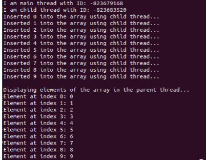 Solved Question You are required to create a child thread | Chegg.com