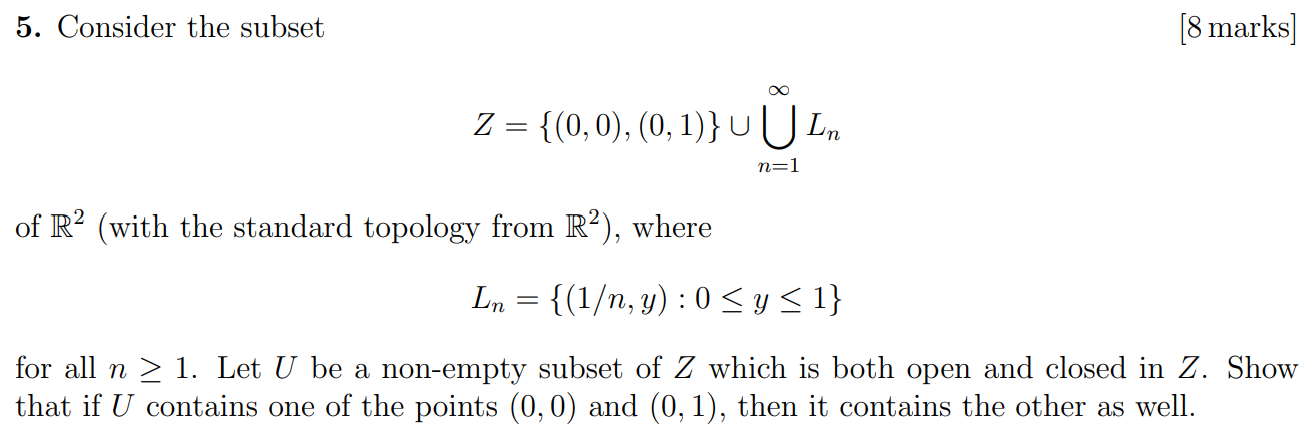 Solved 5. Consider the subset [8 marks] | Chegg.com
