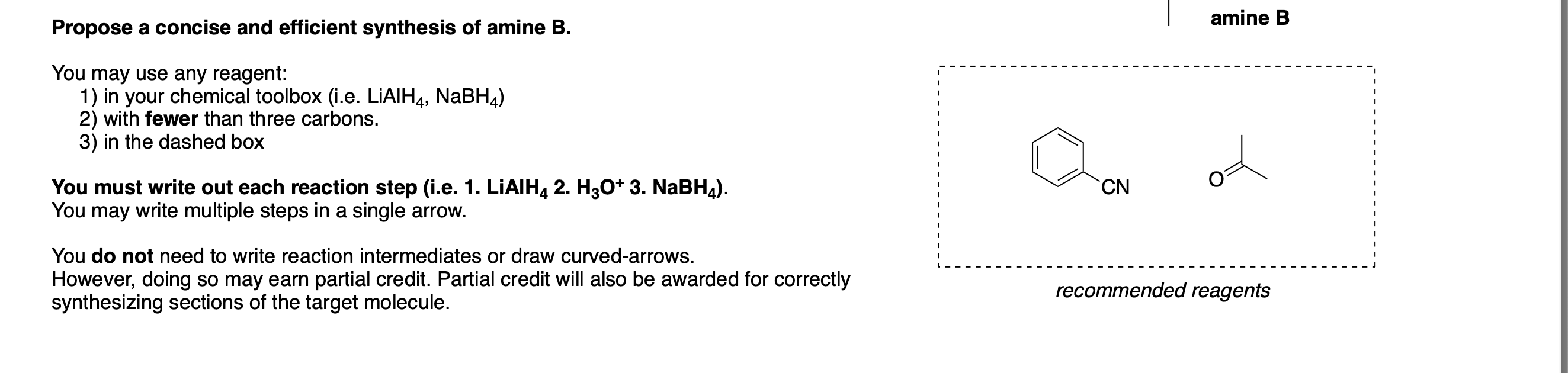 Solved amine B Propose a concise and efficient synthesis of | Chegg.com