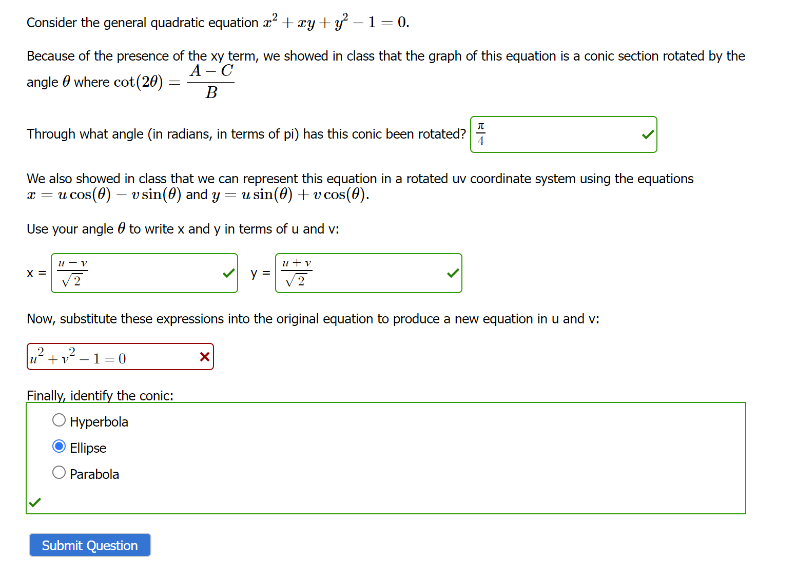 Solved Consider the general quadratic equation \\( x^{2}+x | Chegg.com