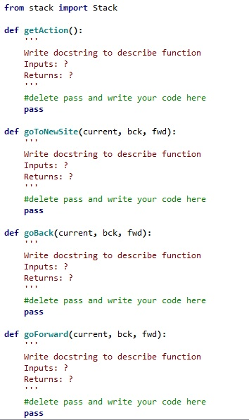 Python3 : stacks I am tasked with creating a web | Chegg.com