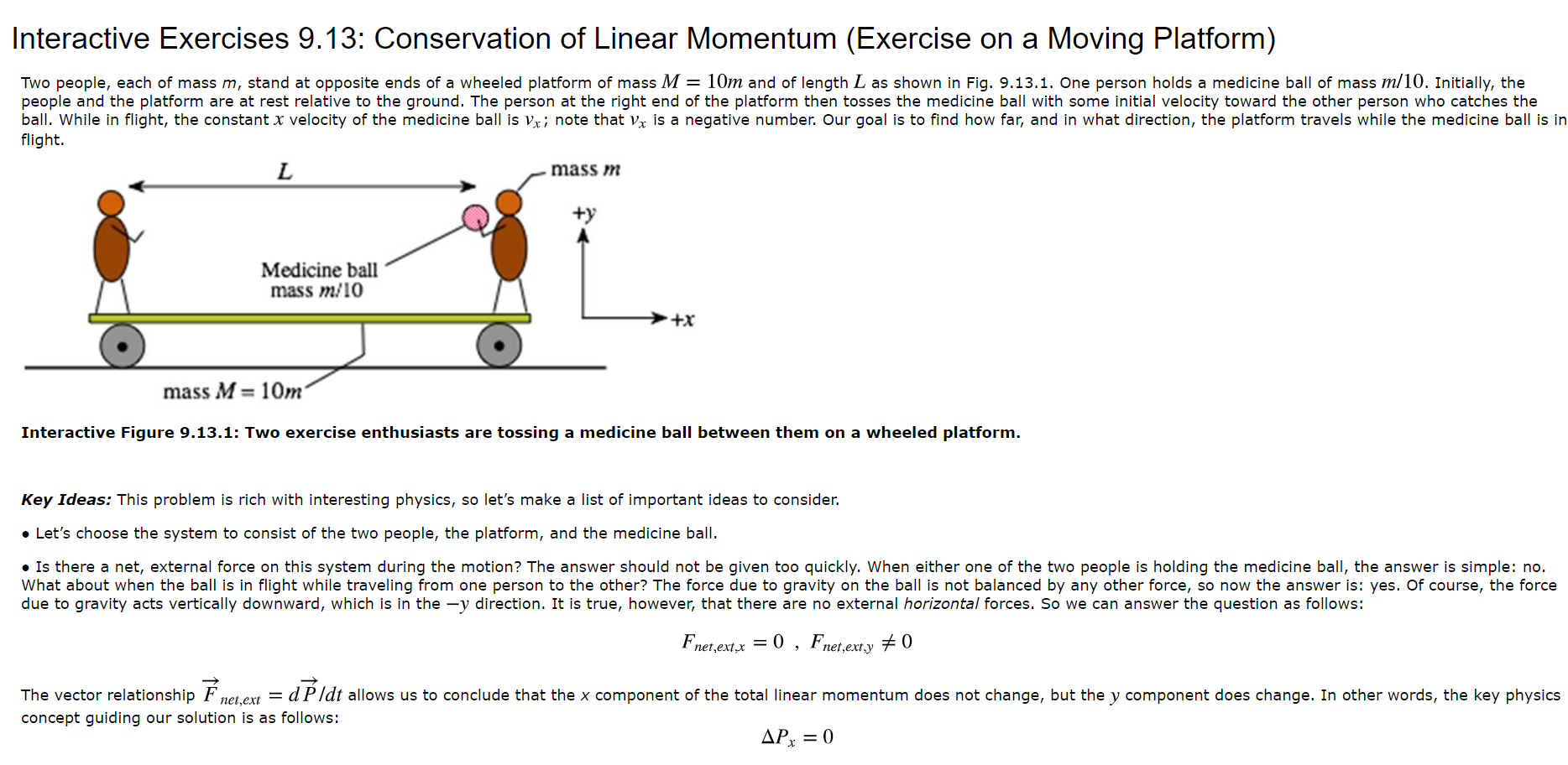 Solved: Interactive Exercises 9.13: Conservation Of Linear... | Chegg.com