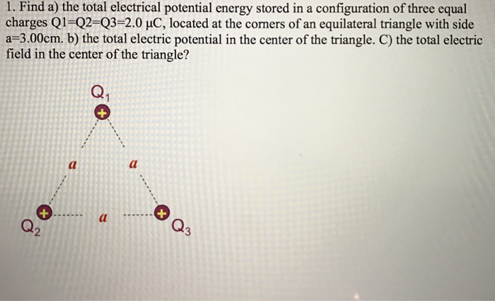 Solved Find a the total electrical potential energy stored | Chegg.com