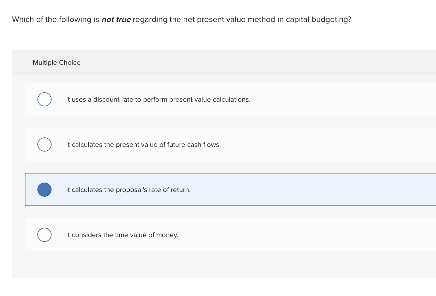 Solved Which of the following is not true regarding the net | Chegg.com