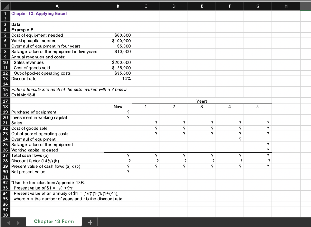 Solved For example, in cell C22 enter the formula "= | Chegg.com