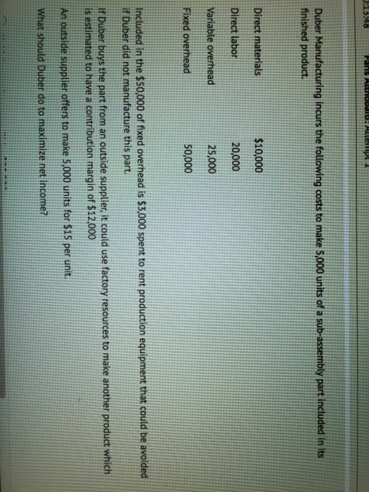 Solved Direct materials $10,000 20,000 25,000 50,000 Direct | Chegg.com