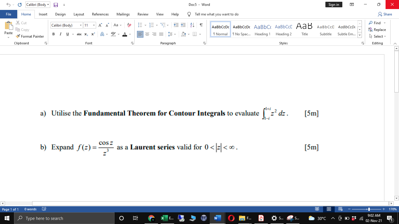 Solved Calibri (Body Doc5 - Word Sign in X File Home Insert | Chegg.com