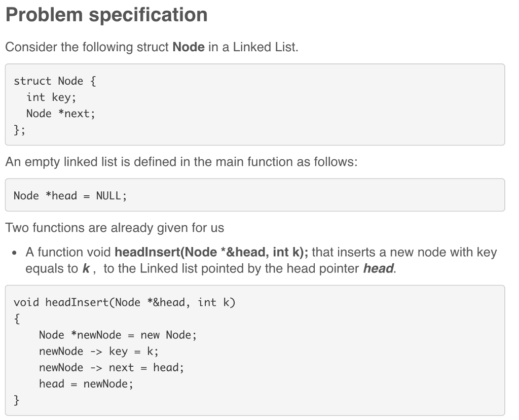 Solved Problem specification Consider the following struct | Chegg.com