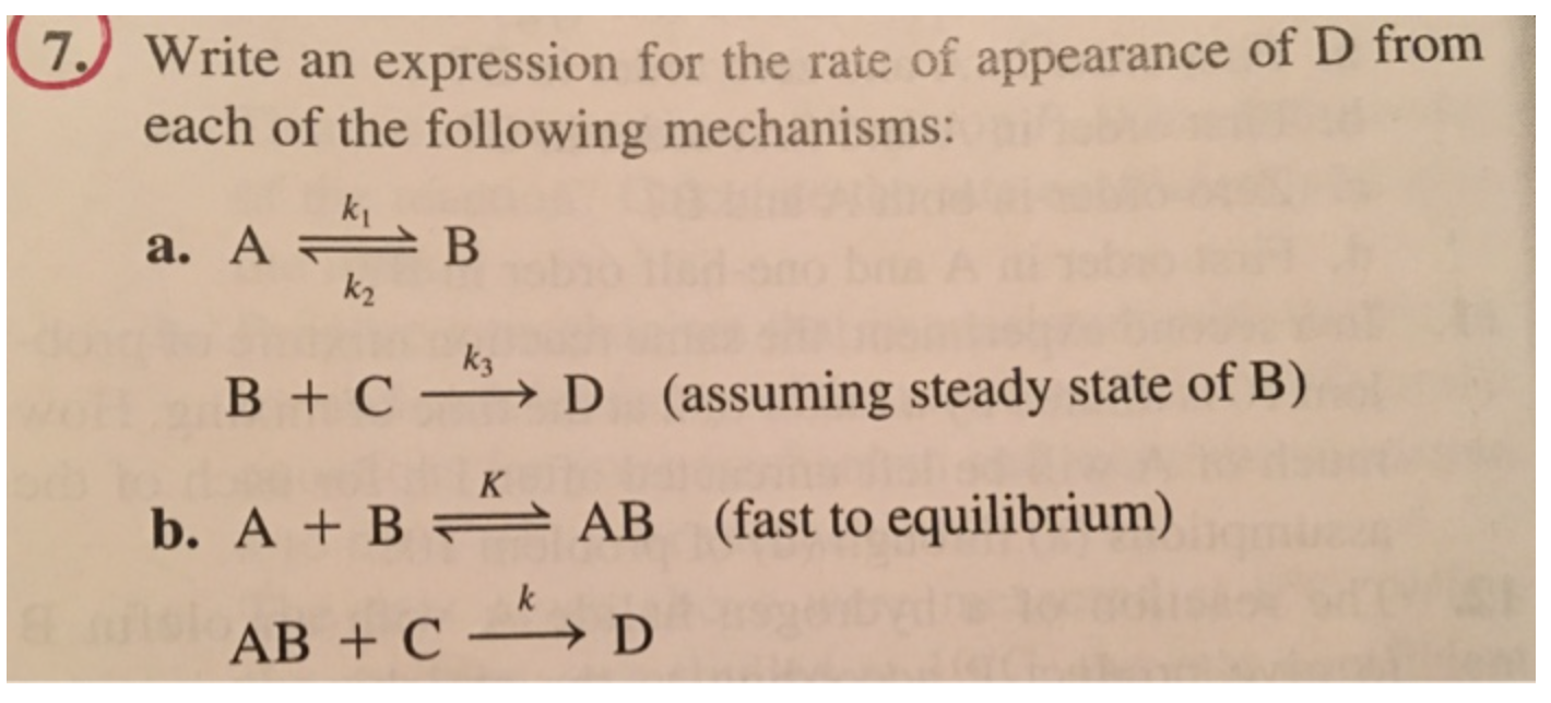 Solved 7. Write an expression for the rate of appearance of | Chegg.com