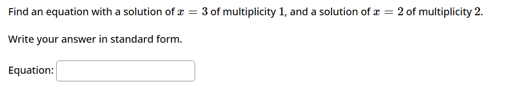 Solved Find an equation with a solution of x=3 of | Chegg.com