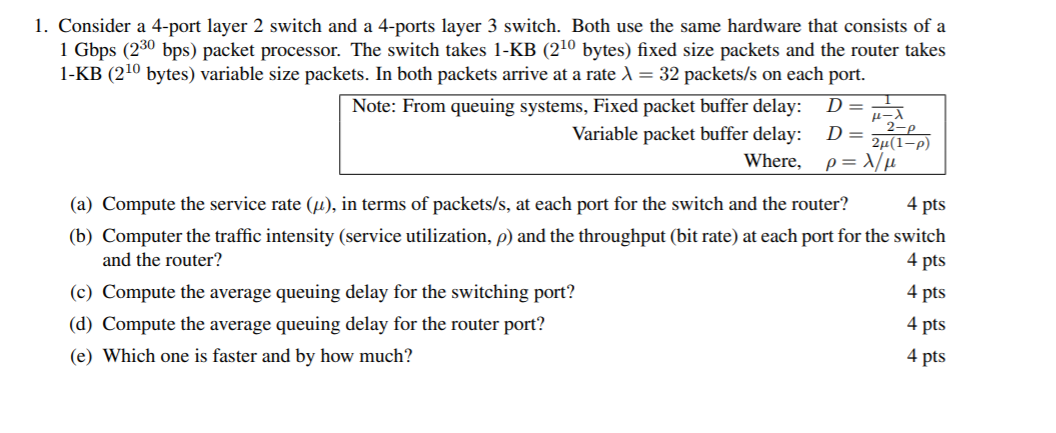 Solved Consider a 4-port layer 2 switch and a 4-ports layer | Chegg.com