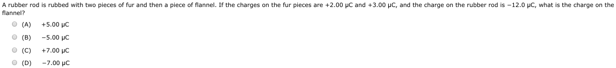 Solved A rubber rod is rubbed with two pieces of fur and | Chegg.com