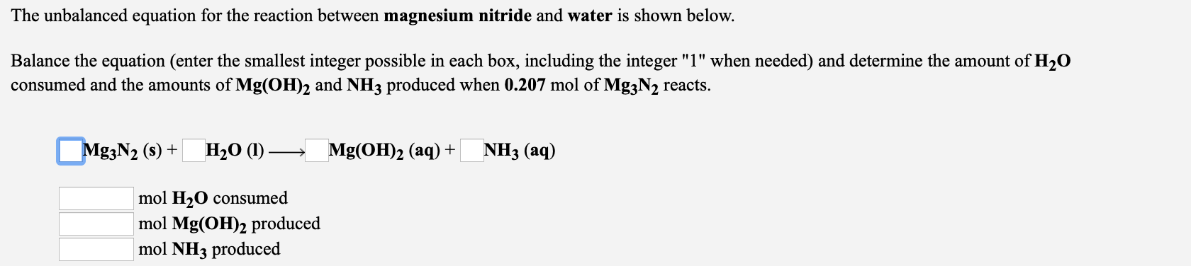 Solved Use reaction stoichiometry to calculate amounts of | Chegg.com