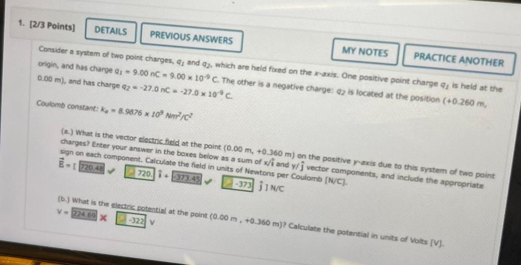Solved Consider a system of two point charges, q2 and q2, | Chegg.com