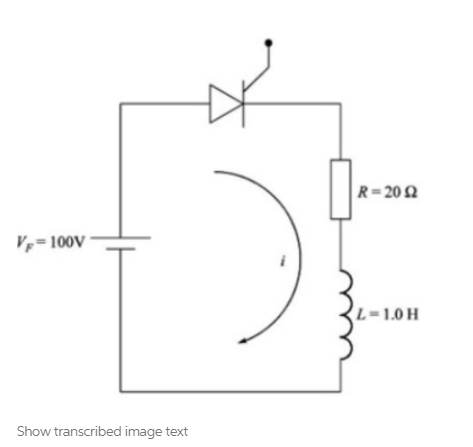Solved The SCR shown in the figure has a latching current of | Chegg.com