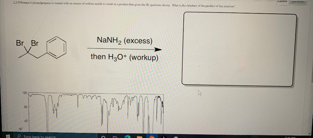 Solved 2.2-Dibromo-1-phenylpropane'is treated with an excess | Chegg.com