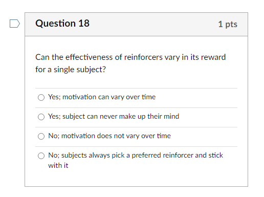 Solved Question 8 1 pts What leads to extinction of a CR in | Chegg.com