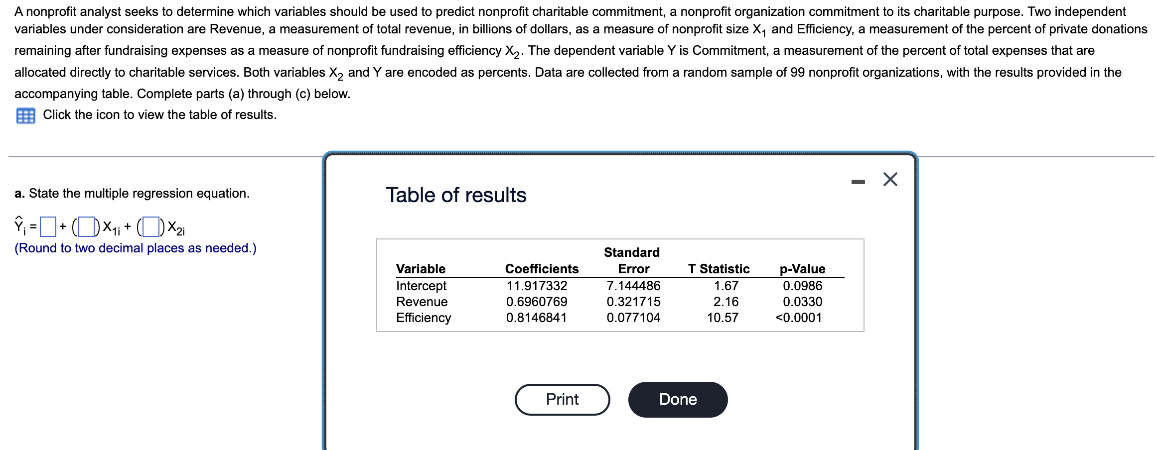 Solved accompanying table. Complete parts (a) ﻿through (c) | Chegg.com