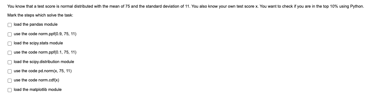 Solved Mark the steps which solve the task: load the pandas | Chegg.com