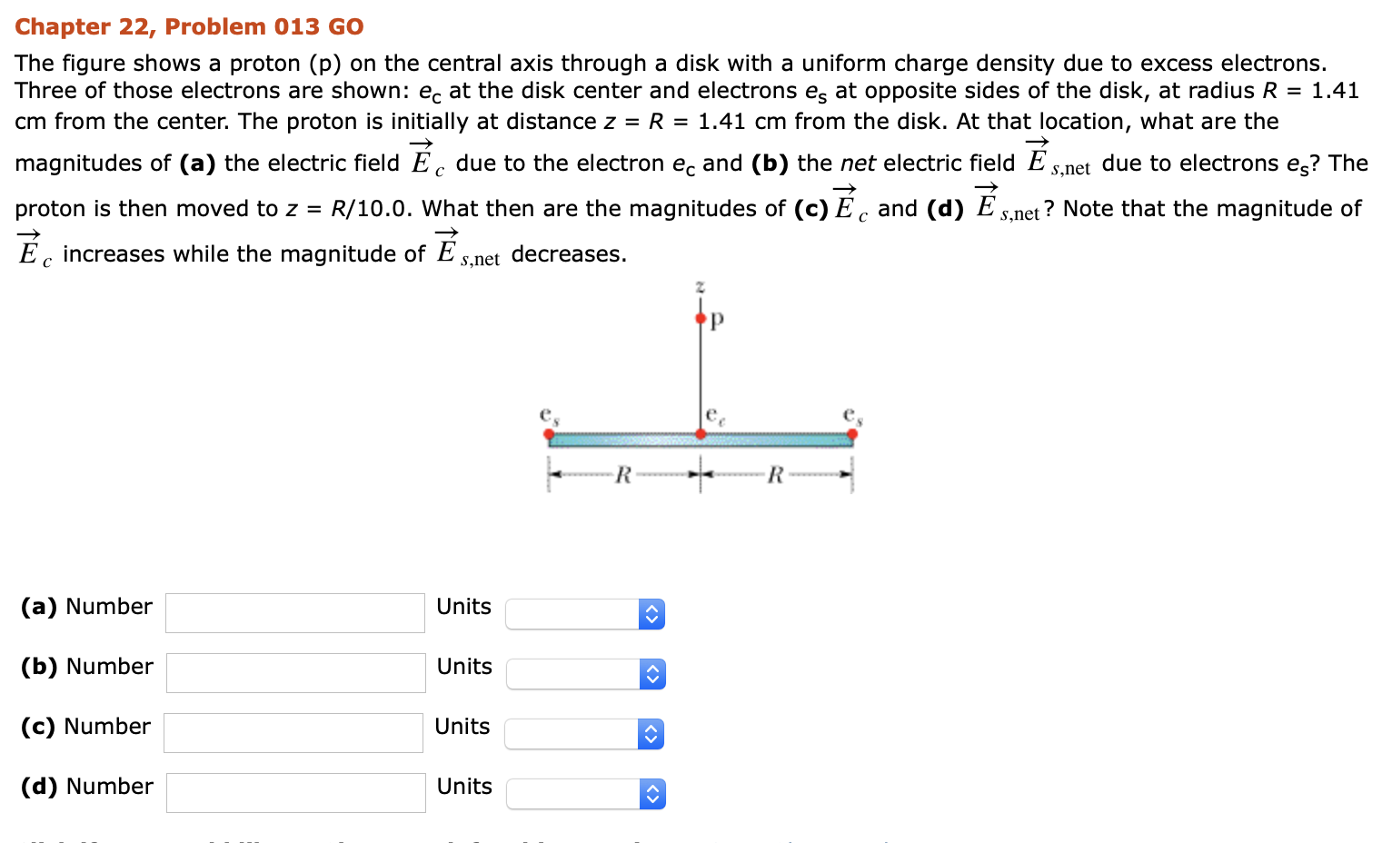 Solved Chapter 22, Problem 013 GO The figure shows a proton | Chegg.com