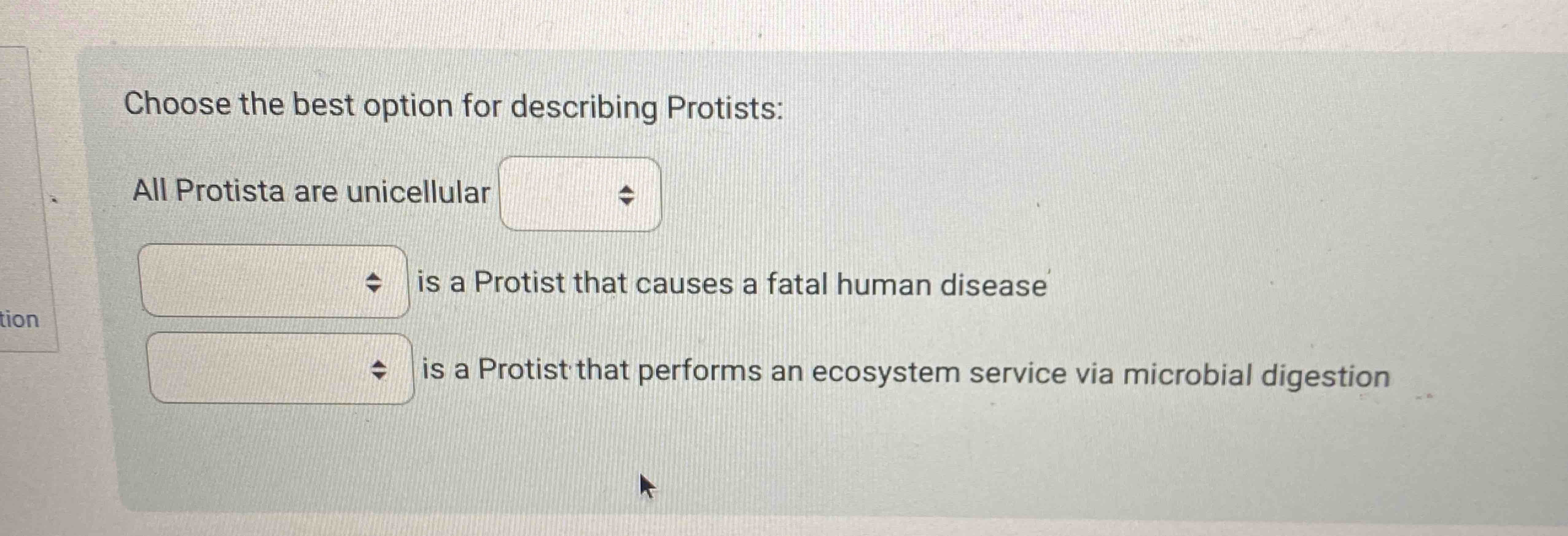 Solved Choose the best option for describing Protists:All | Chegg.com