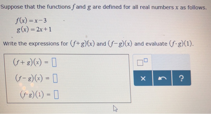 Solved Suppose that the functions fand g are defined for all | Chegg.com