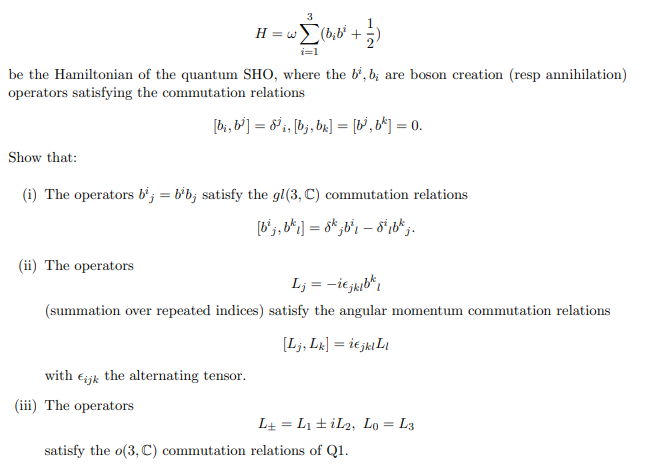 Solved H = w ]cmx + ) be the Hamiltonian of the quantum SHO, | Chegg.com